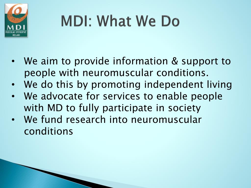 PPT - A New Beginning for (MDI) Muscular Dystrophy Ireland PowerPoint ...