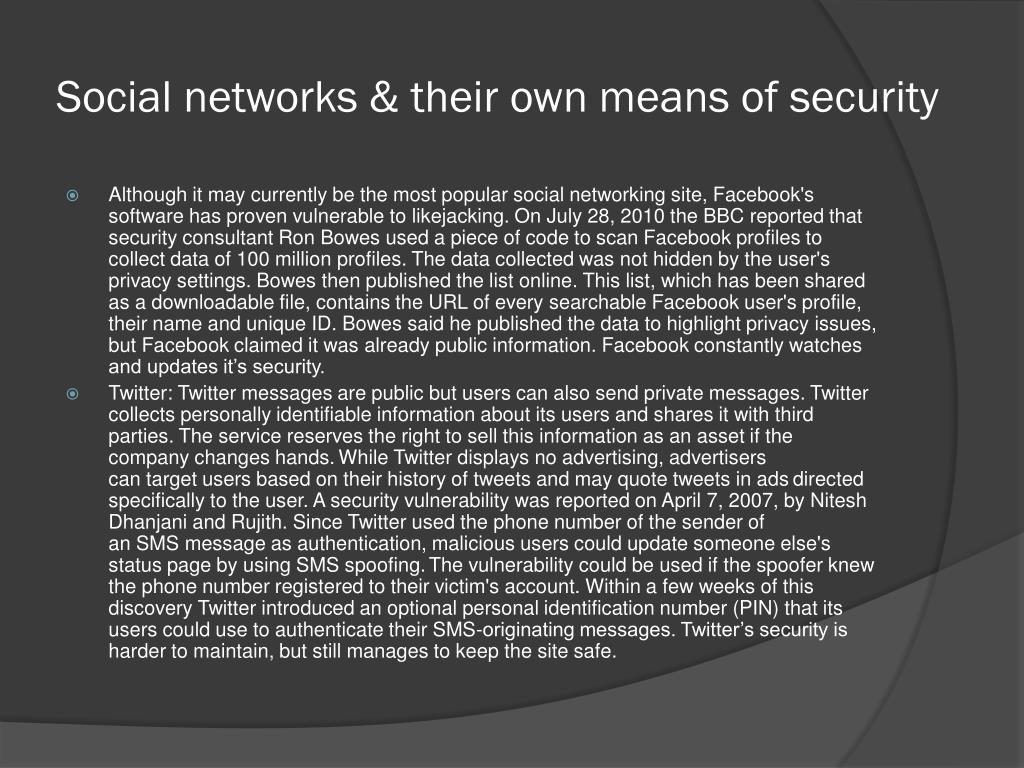 Ppt Social Networking Security Technological Powerpoint