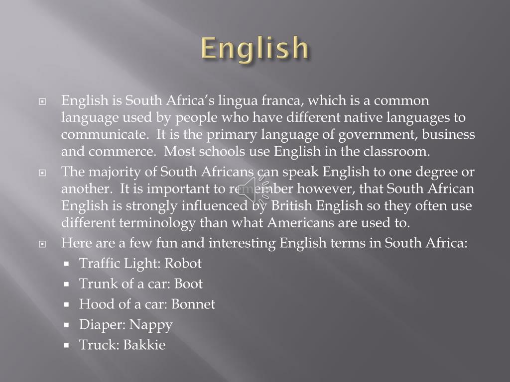PPT - Culture in South Africa PowerPoint Presentation, free download ...