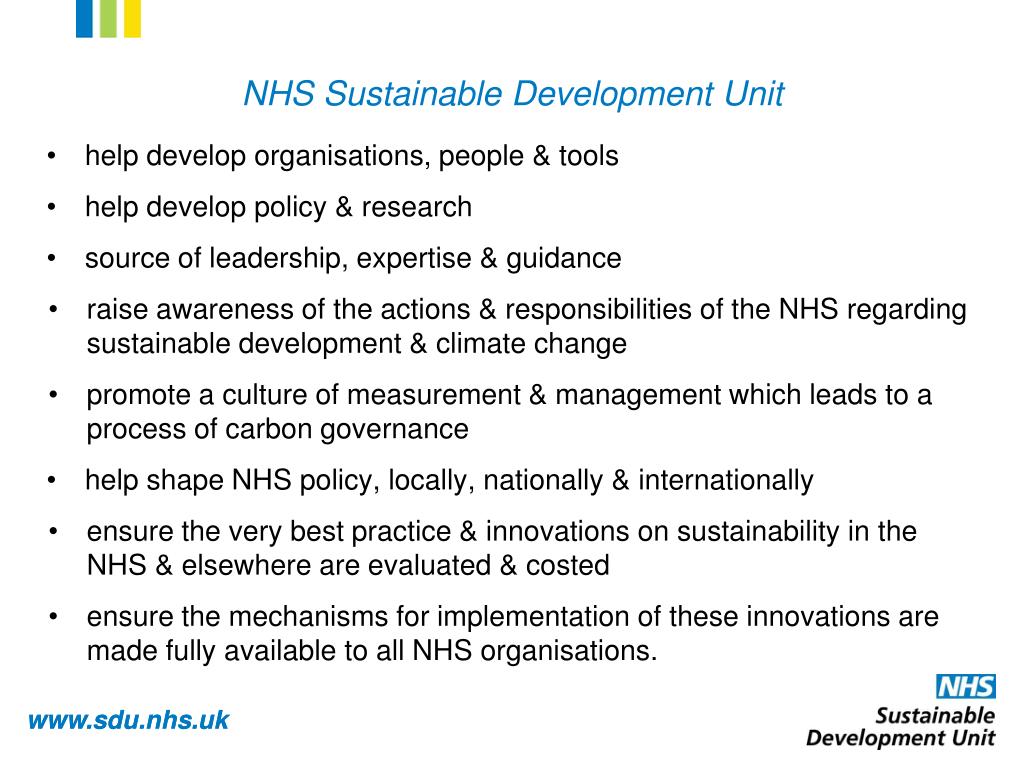 PPT - Delivering A Sustainable NHS Sustainable Development NHS England ...