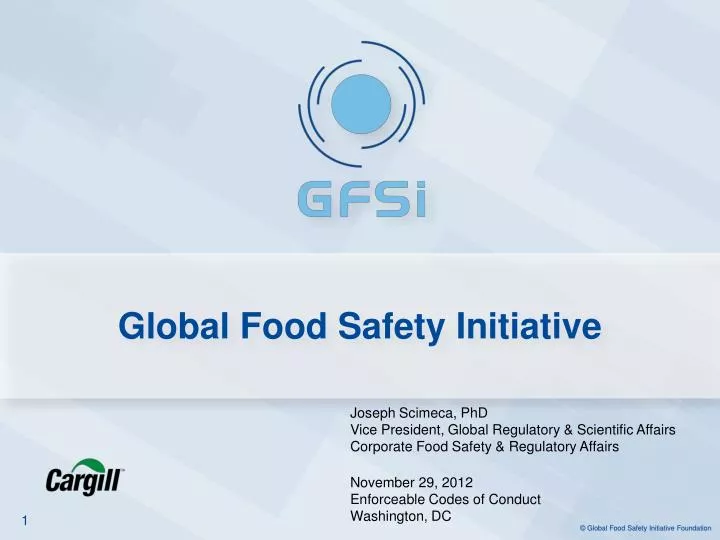 PPT - Global Food Safety Initiative PowerPoint Presentation, free ...