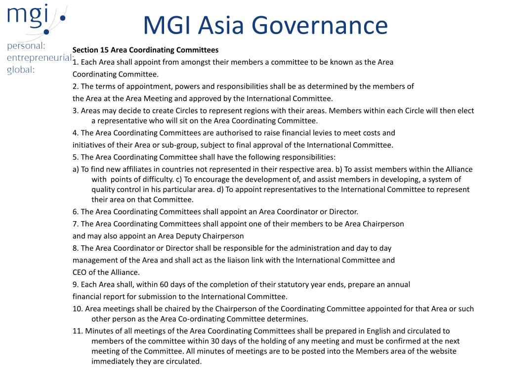 PPT - MGI ASIA AREA MEETING 6 & 7 September2013 Presentation by PALLAVI ...
