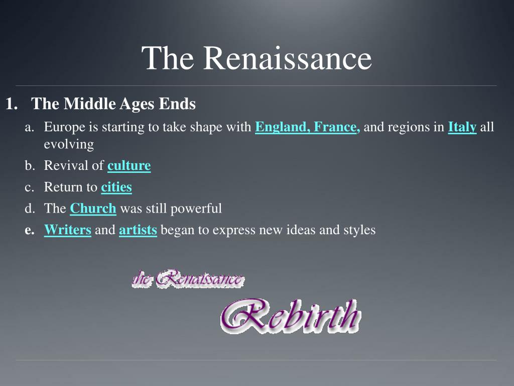 PPT - The Renaissance Outcome: The Renaissance in Italy PowerPoint ...