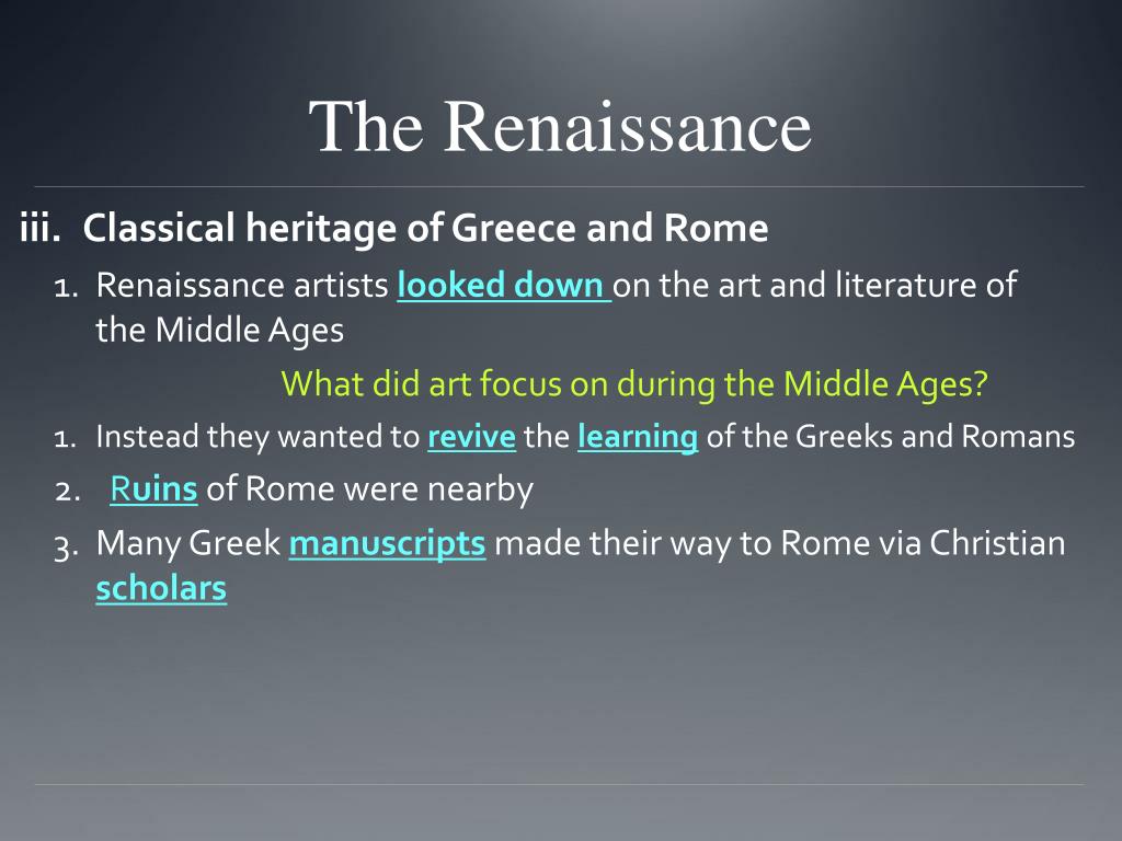 PPT - The Renaissance Outcome: The Renaissance in Italy PowerPoint ...