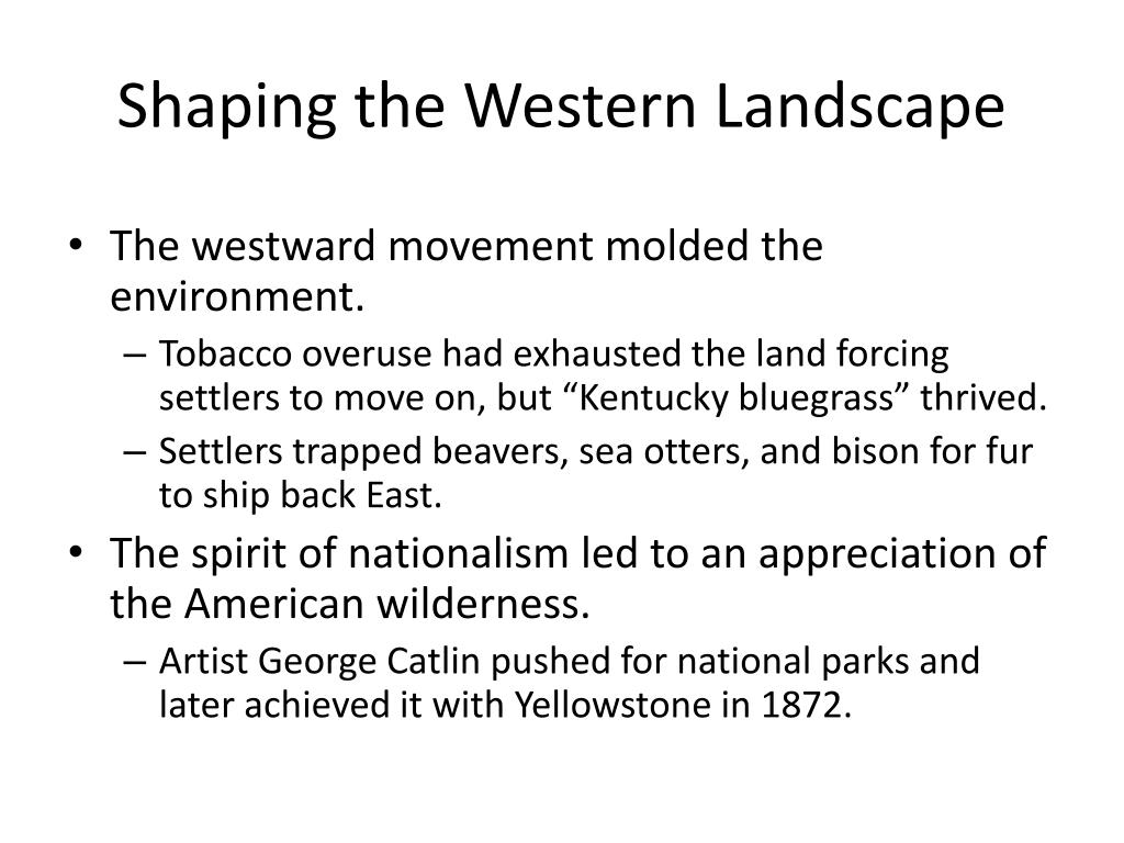 PPT - The Westward Movement: Shaping America's National Economy (1790 ...