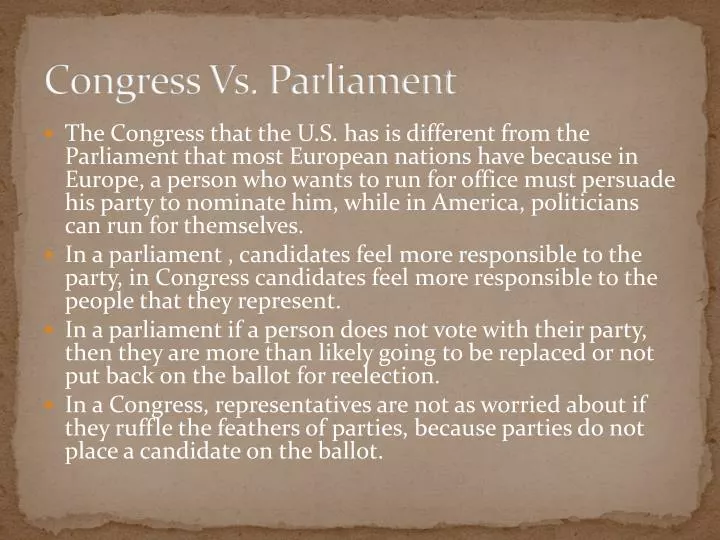 PPT - Congress Vs. Parliament PowerPoint Presentation, free download ...