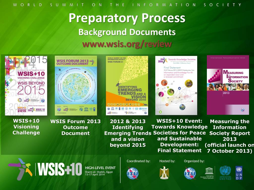 PPT - Open Consultation for WSIS+10 HLE 7 October 2013 ITU Headquarters ...