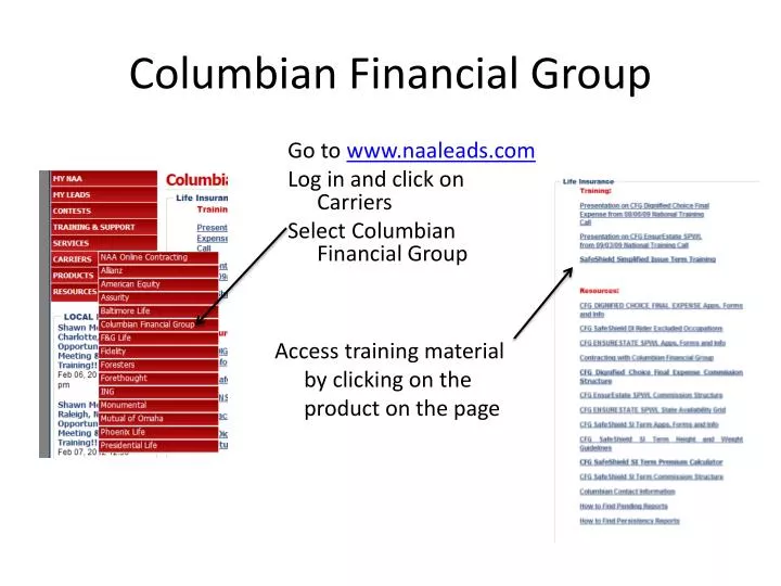 PPT - Columbian Financial Group PowerPoint Presentation, free download ...