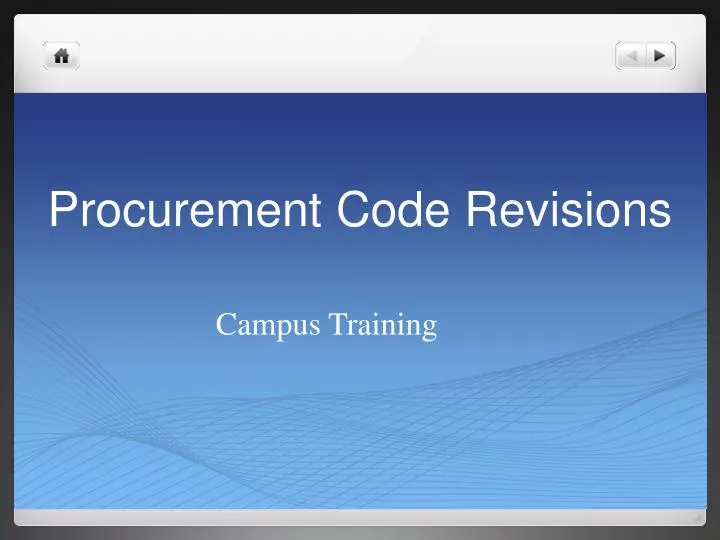 PPT - Procurement Code Revisions PowerPoint Presentation, free download ...