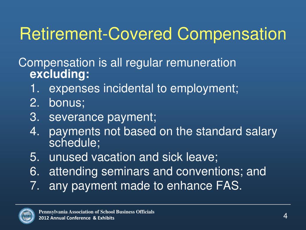 PPT - Retirement-Covered Compensation: What Schools Need to Know About ...