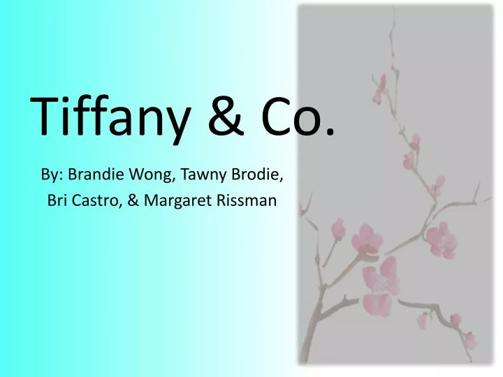 PPT - Tiffany & Co. PowerPoint Presentation, free download - ID:1647387