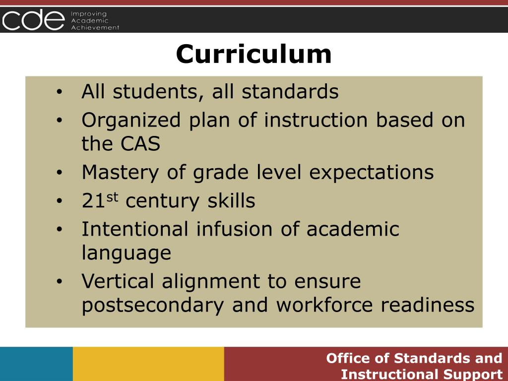 PPT - Colorado Academic Standards and Curriculum Samples for Higher ...