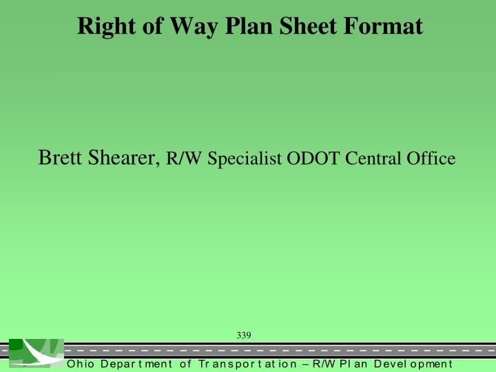 PPT - Standard Right of Way Plan Format PowerPoint Presentation - ID ...