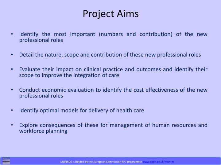 PPT - Project Aims PowerPoint Presentation - ID:1647637