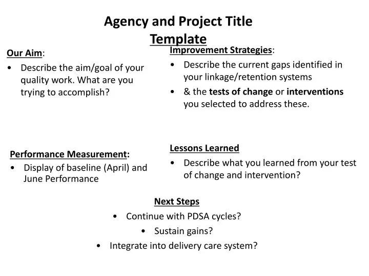 PPT - Agency and Project Title Template PowerPoint Presentation, free ...