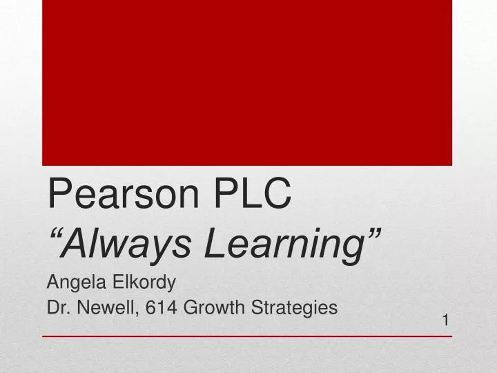 PPT - Pearson PLC “Always Learning” PowerPoint Presentation, free download - ID:1648107