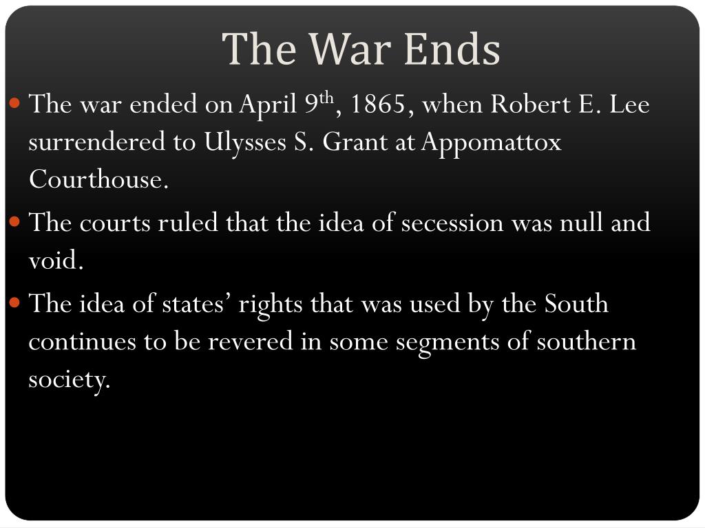 PPT - THE CIVIL WAR AND RECONSTRUCTION PowerPoint Presentation, free ...