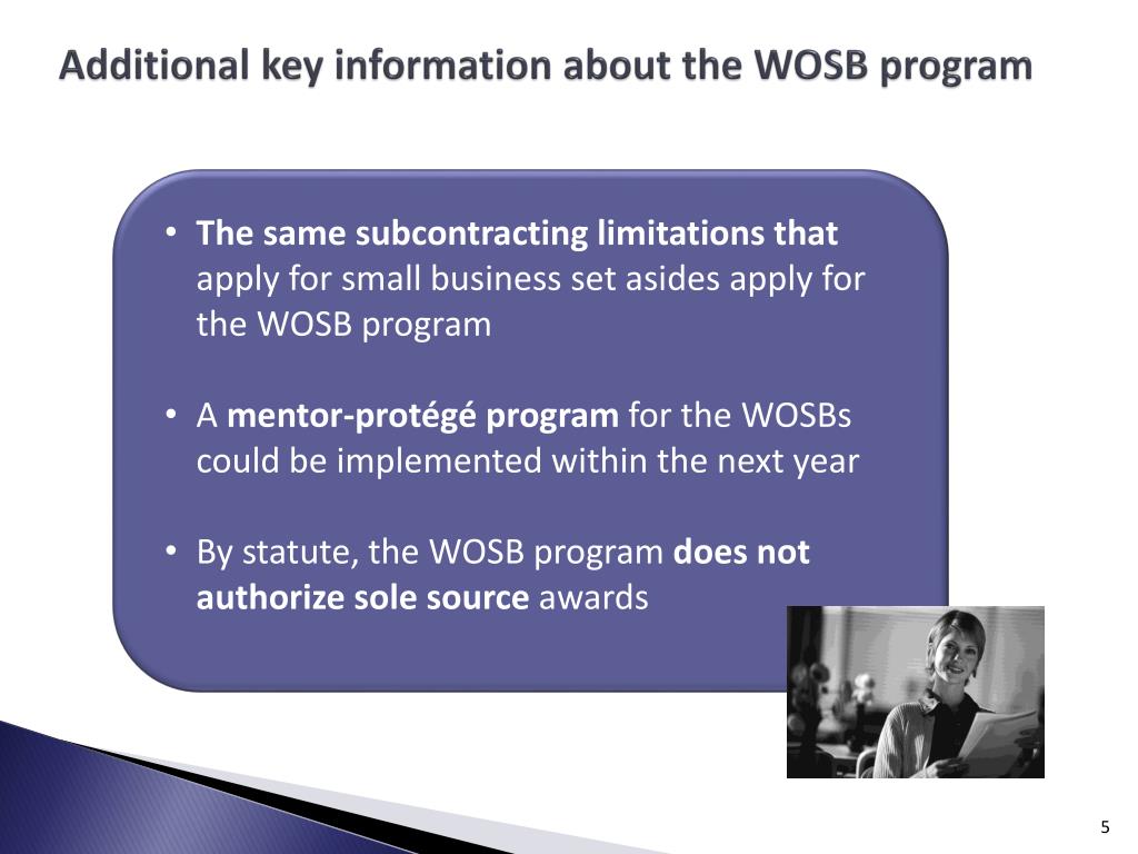 PPT - Women-Owned Small Business (WOSB) Federal Contract Program and ...