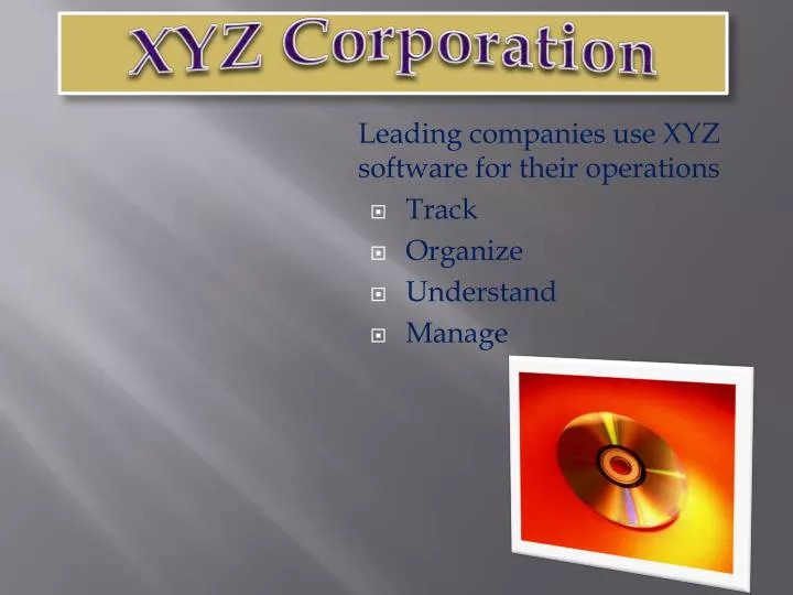 PPT - Leading companies use XYZ software for their operations T rack ...