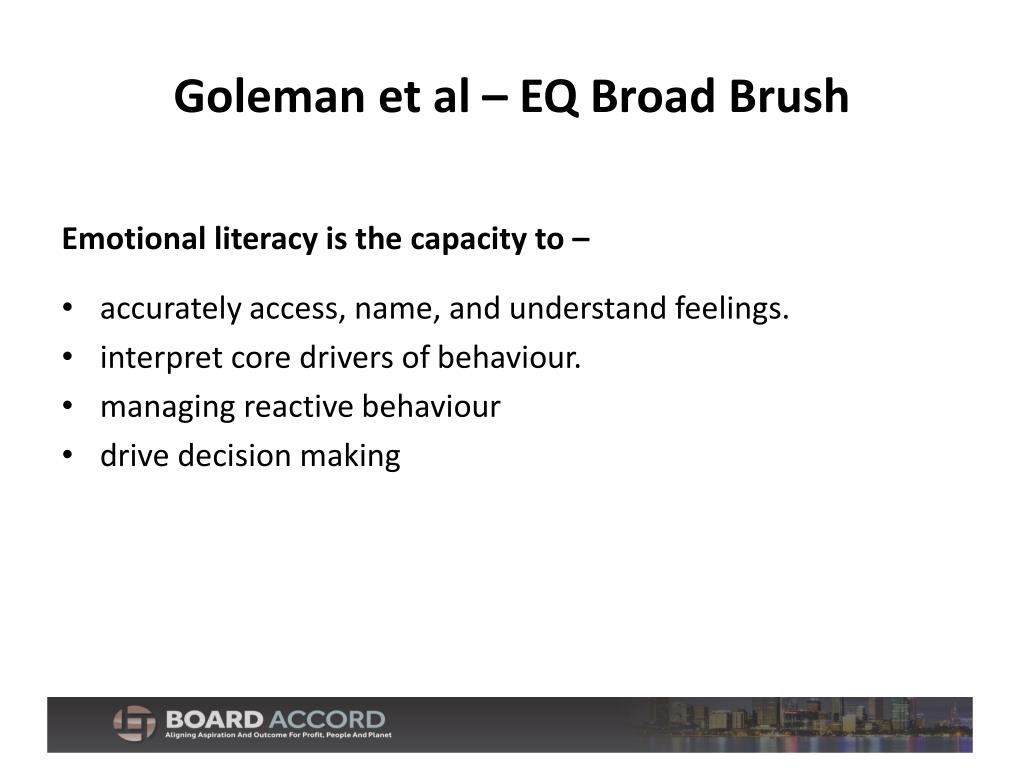 PPT - The Emotionally Intelligent Director Emotions drive people ...