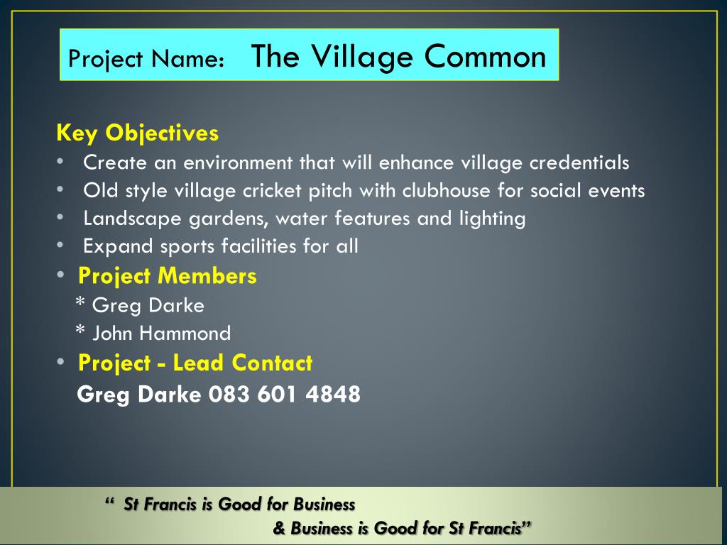 PPT - St Francis Business Chamber Vision 2030 PowerPoint Presentation ...