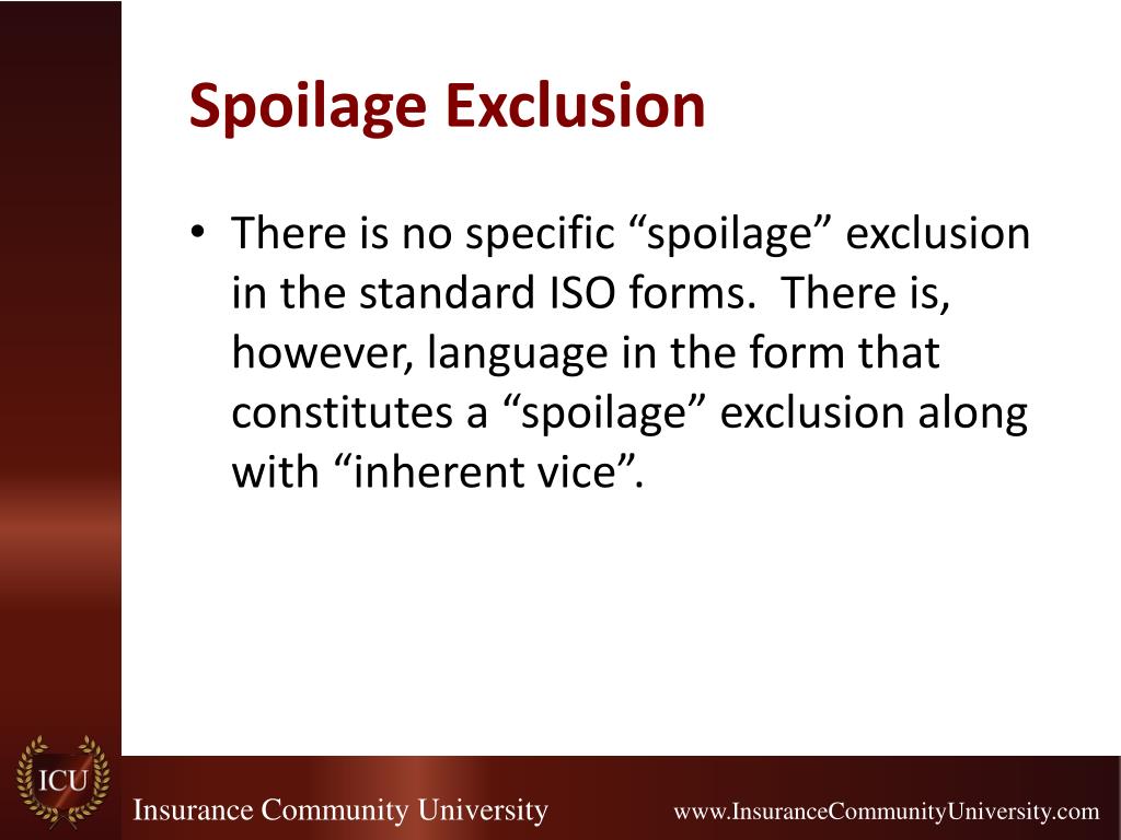 PPT - Equipment Breakdown, Spoilage, Off Premises PowerPoint ...