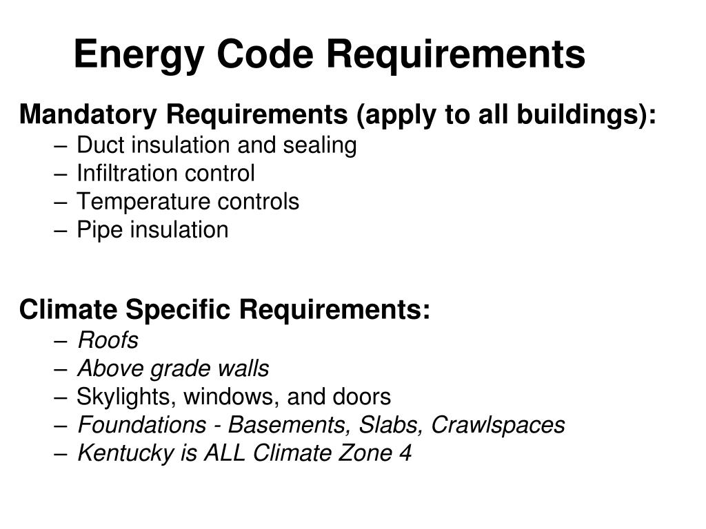PPT - Kentucky Training 2009 IECC Residential Provisions PowerPoint ...