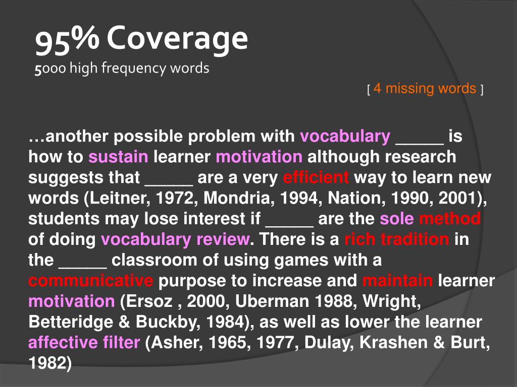 PPT - The New General Service List: Celebrating 60 years of Vocabulary ...
