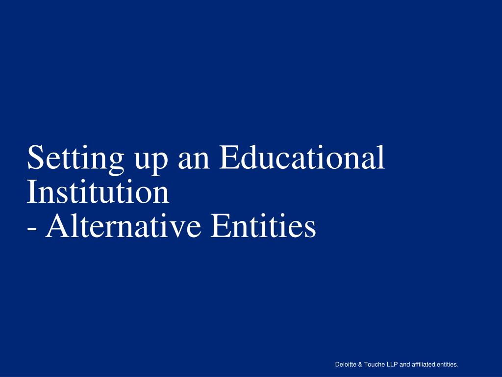 PPT - Educational Establishment in India Financial & Tax Considerations ...