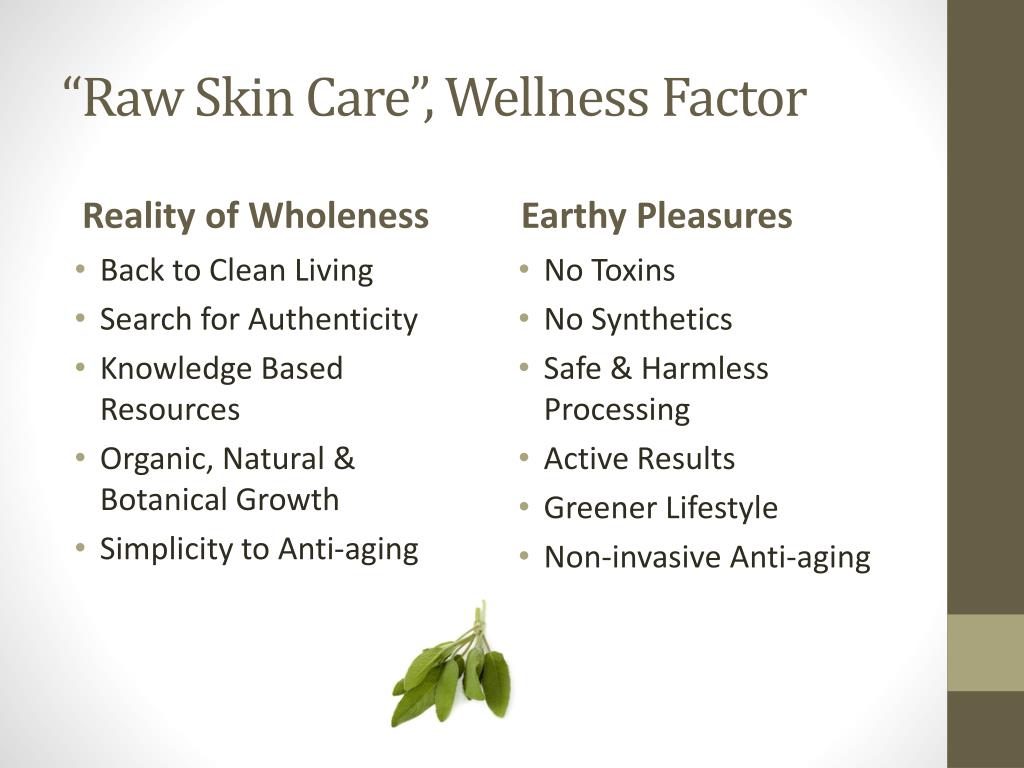 PPT - The Chemistry of Raw Skin Care PowerPoint Presentation, free ...