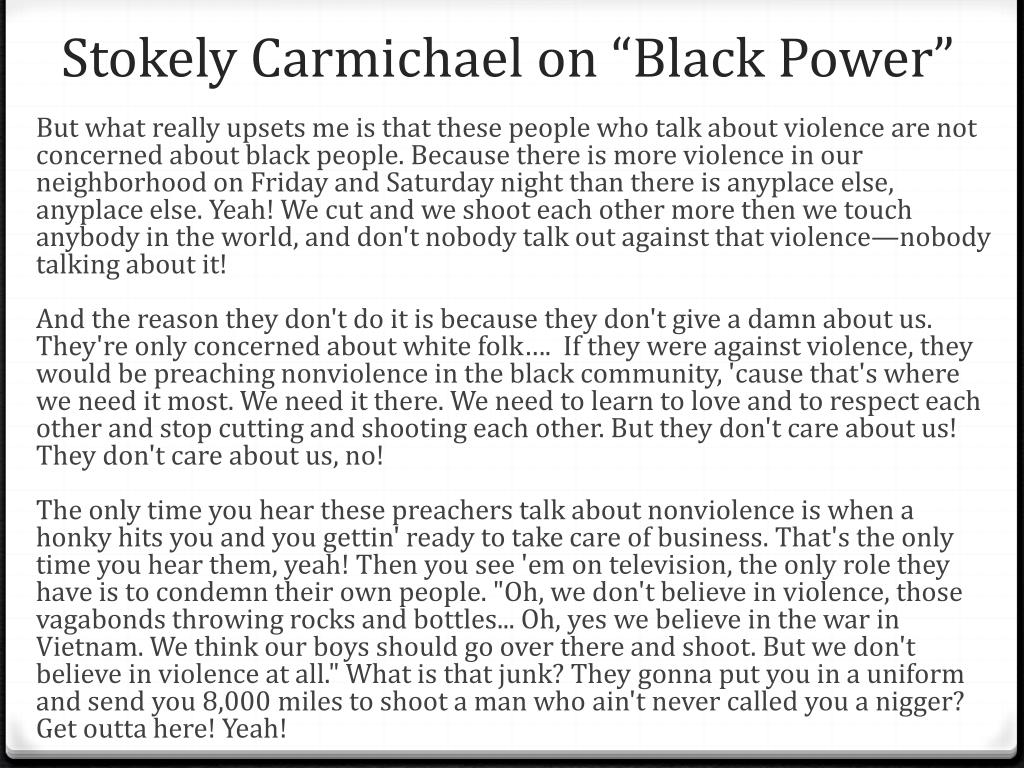 PPT - Stokely Carmichael: Champion of Black Power PowerPoint ...
