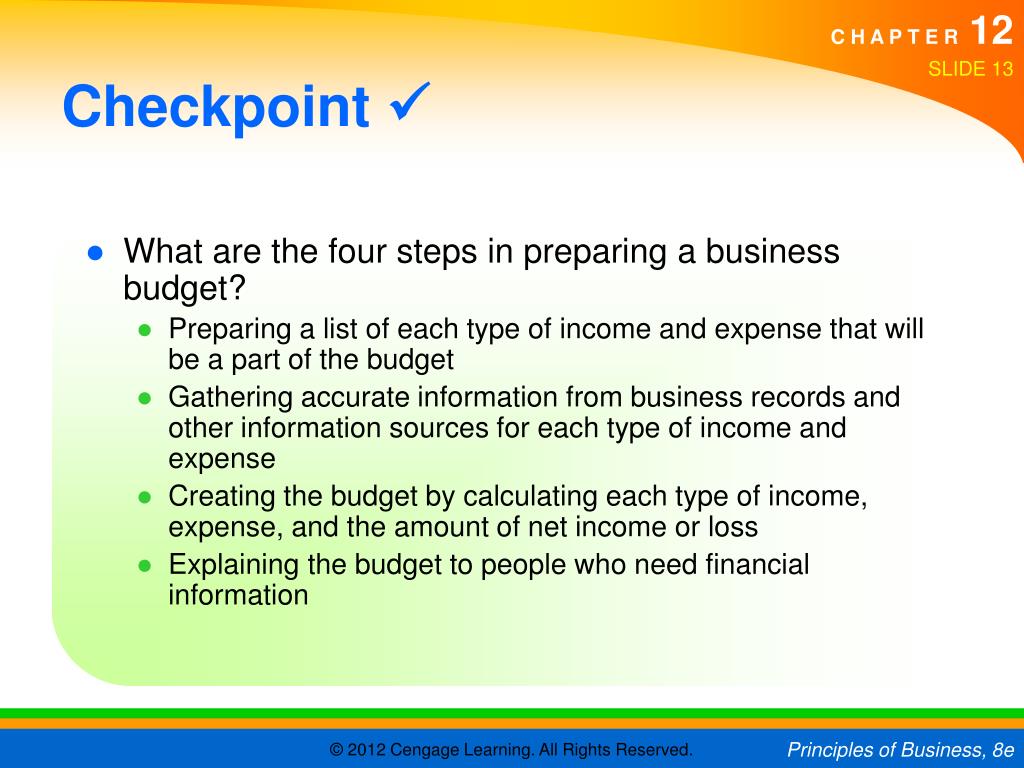 PPT - 12-1 Financial Planning 12-2 Financial Records and Financial ...