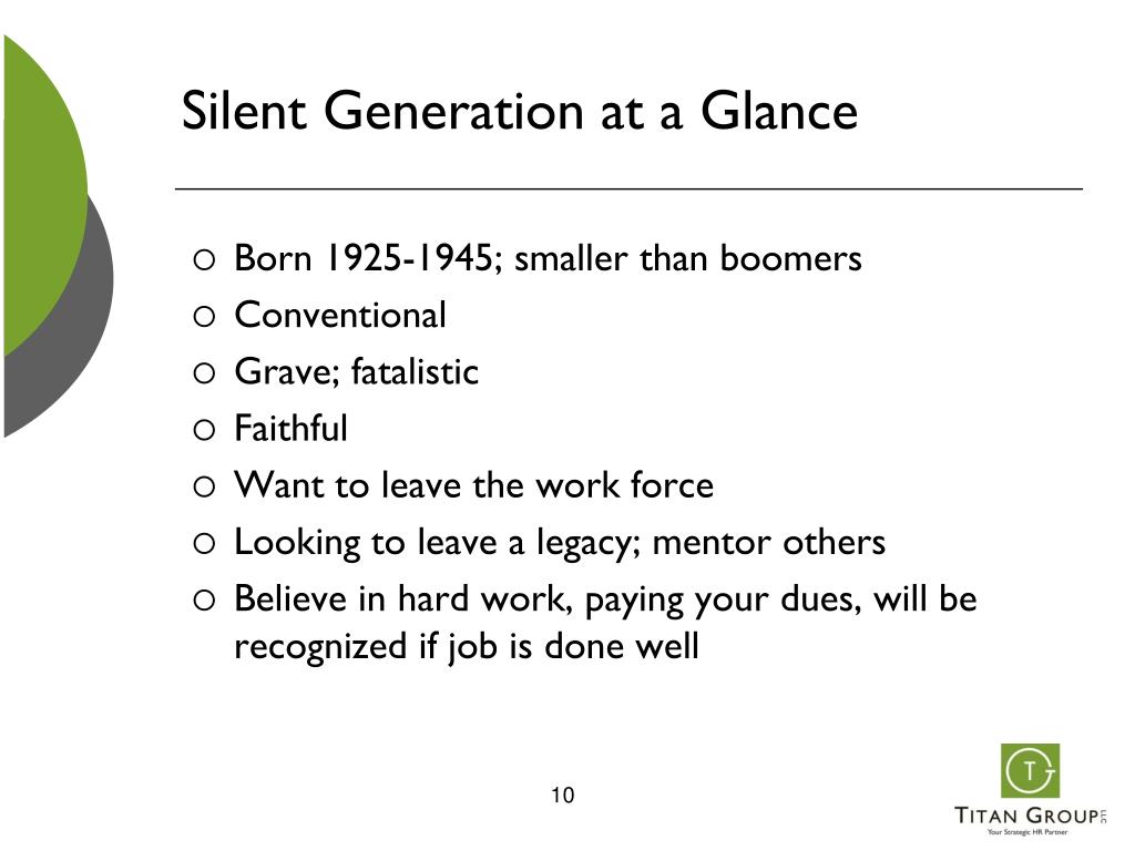 PPT - Silents , Baby Boomers, Gen X, Gen Y… Oh My! PowerPoint ...
