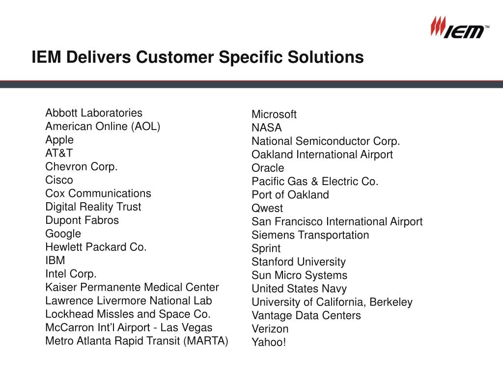 PPT - Industrial Electric Mfg. (IEM) IEM is the nation’s largest ...