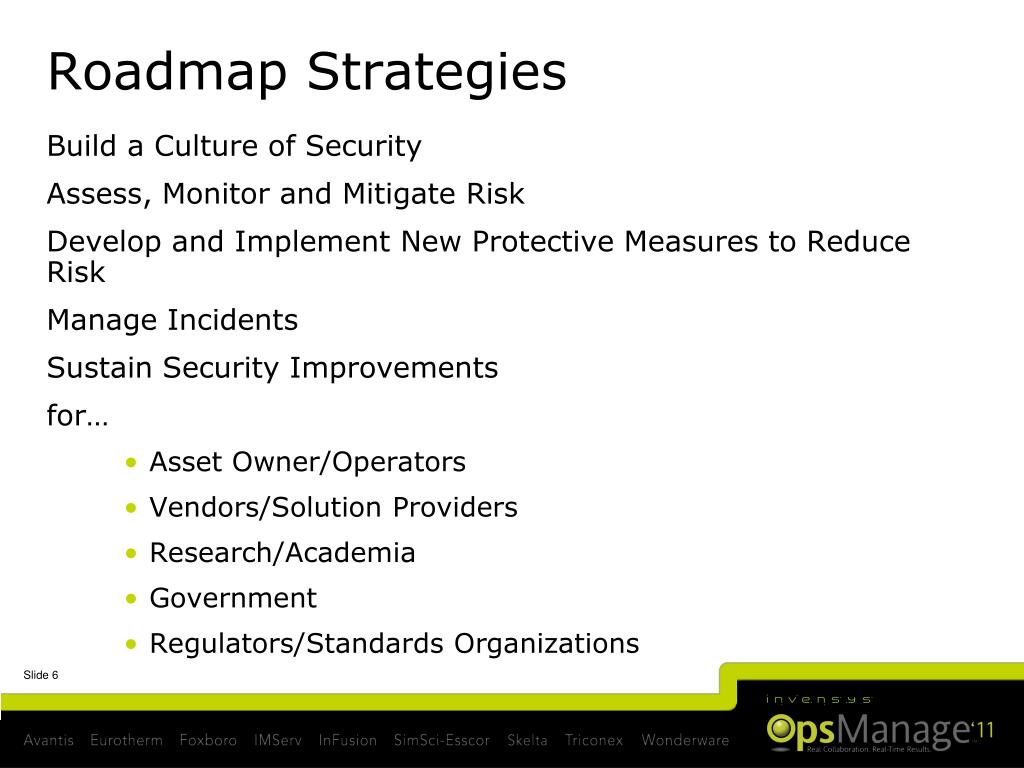 PPT - Roadmaps to Securing Industrial Control Systems Chemical Industry ...