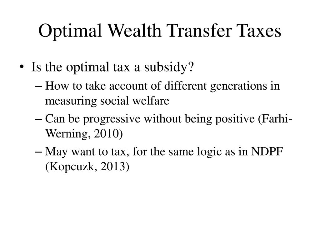 PPT - Capital Income Taxation, Corporate Taxation, Wealth Transfer ...