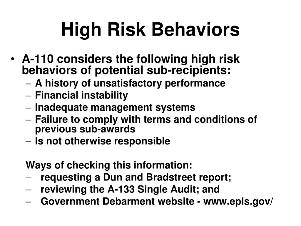 PPT - Sub-Award Risk Management: Pre-&-Post Award PowerPoint ...