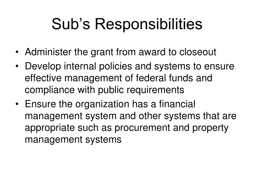 PPT - Sub-Award Risk Management: Pre-&-Post Award PowerPoint ...
