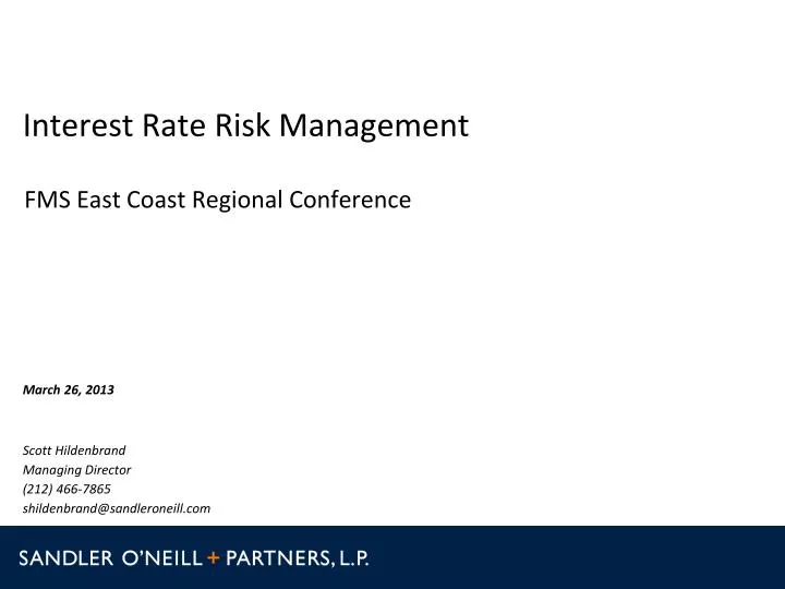 PPT - Interest Rate Risk Management PowerPoint Presentation, free ...