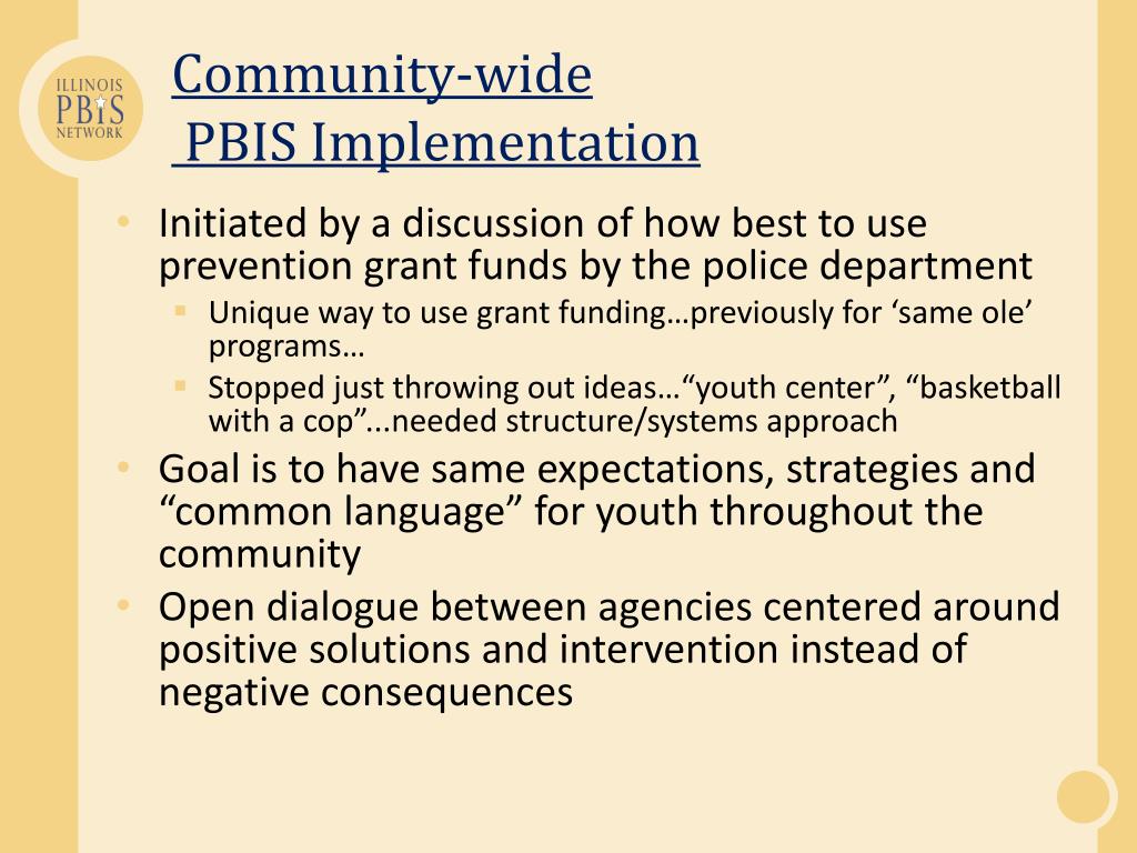 PPT - Community Application of PBIS Kimberli Breen, Illinois PBIS ...