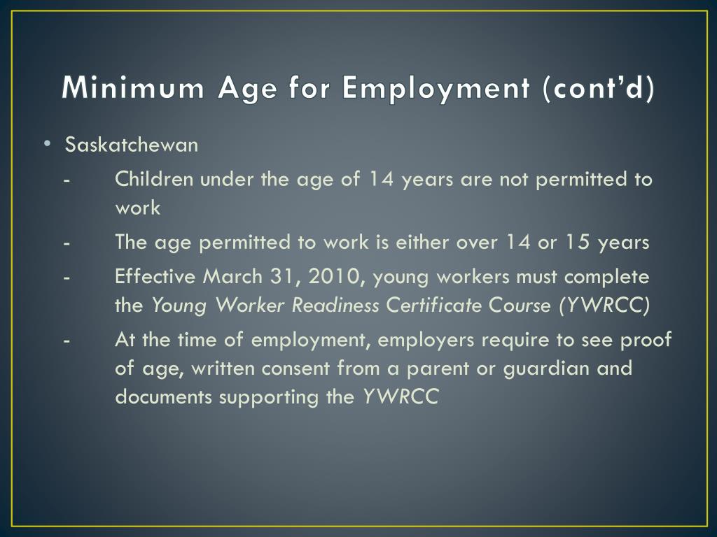 PPT - An Examination of Canadian and European Young Worker Policies ...