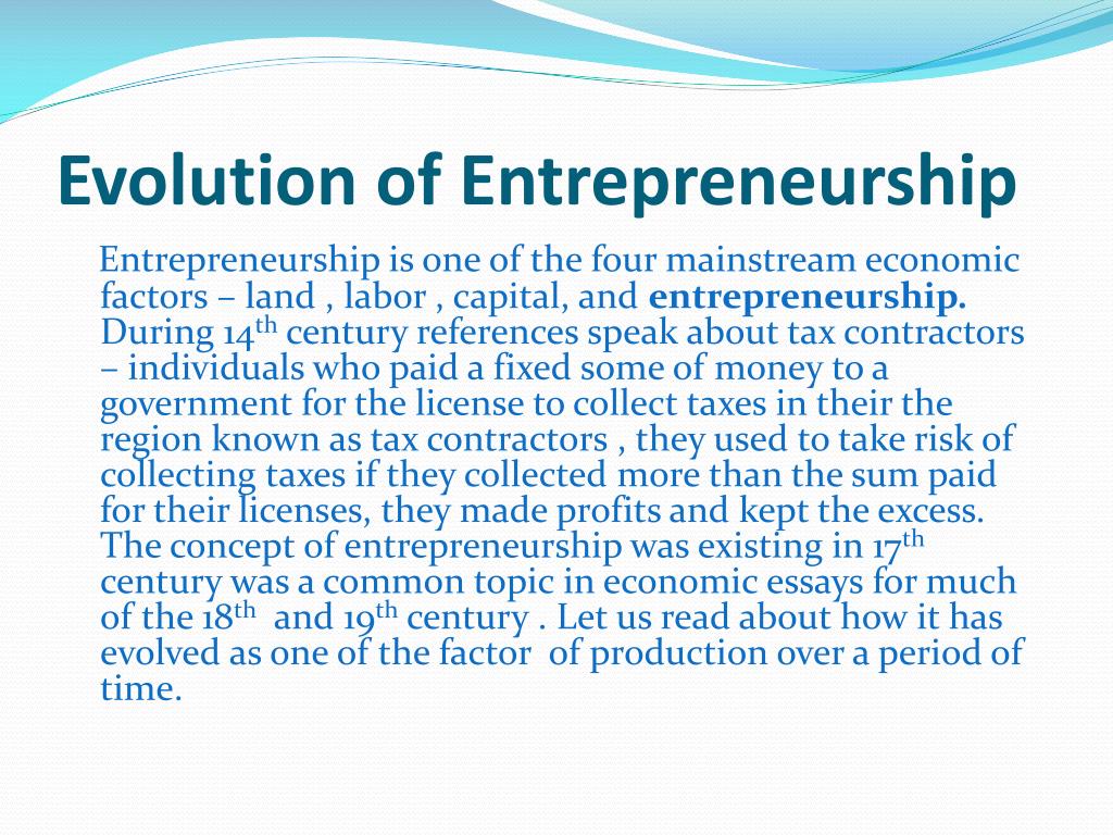 Ppt Concept Of Entrepreneurship Powerpoint Presentation Free