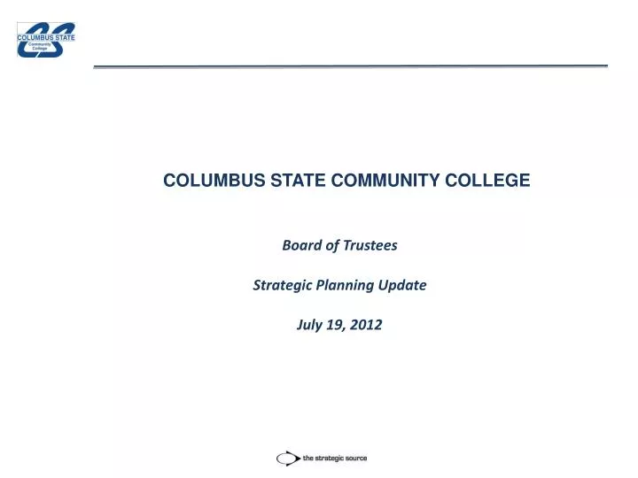 PPT - COLUMBUS STATE COMMUNITY COLLEGE PowerPoint Presentation, free ...