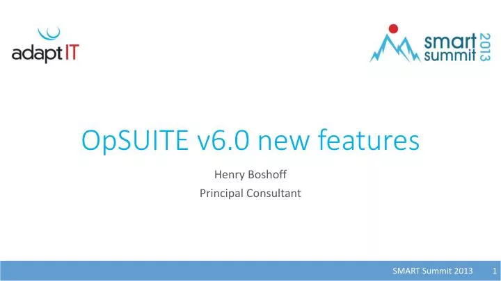 PPT - OpSUITE v6.0 new features PowerPoint Presentation, free download ...