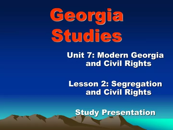 PPT - Georgia Studies PowerPoint Presentation, free download - ID:1654227