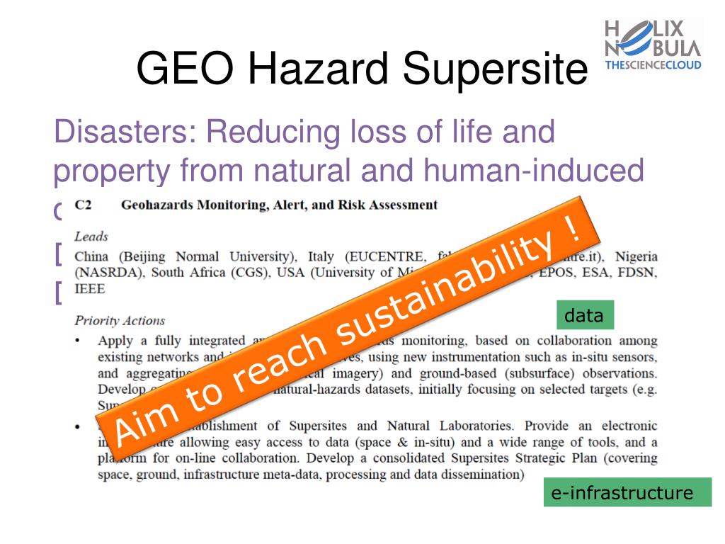PPT - Interest for the Economy: Reaching Supersites sustainability ...