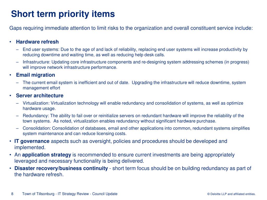PPT - Town of Tillsonburg IT Strategic Review –Council Update ...