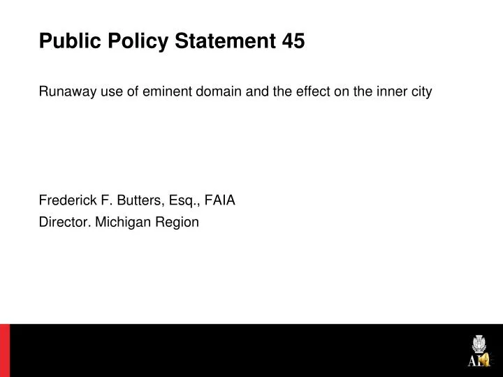 PPT - Public Policy Statement 45 PowerPoint Presentation, free download ...