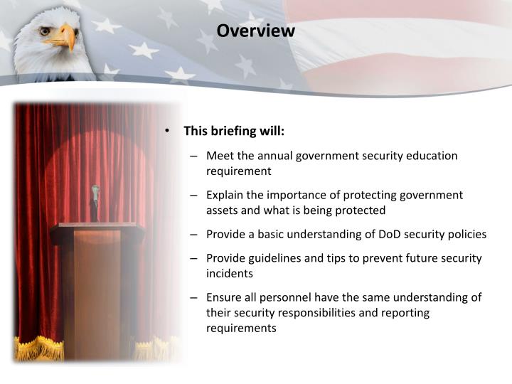 PPT - Annual Security Refresher Briefing Note: All classified markings ...
