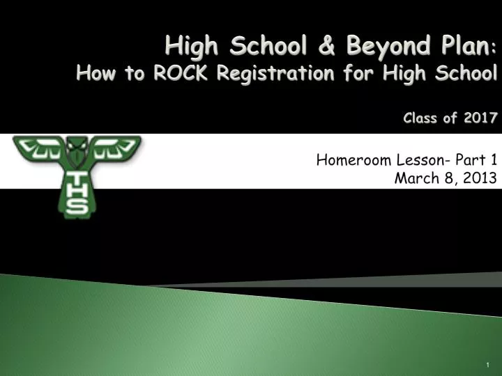 PPT - High School & Beyond Plan : How to ROCK Registration for High ...